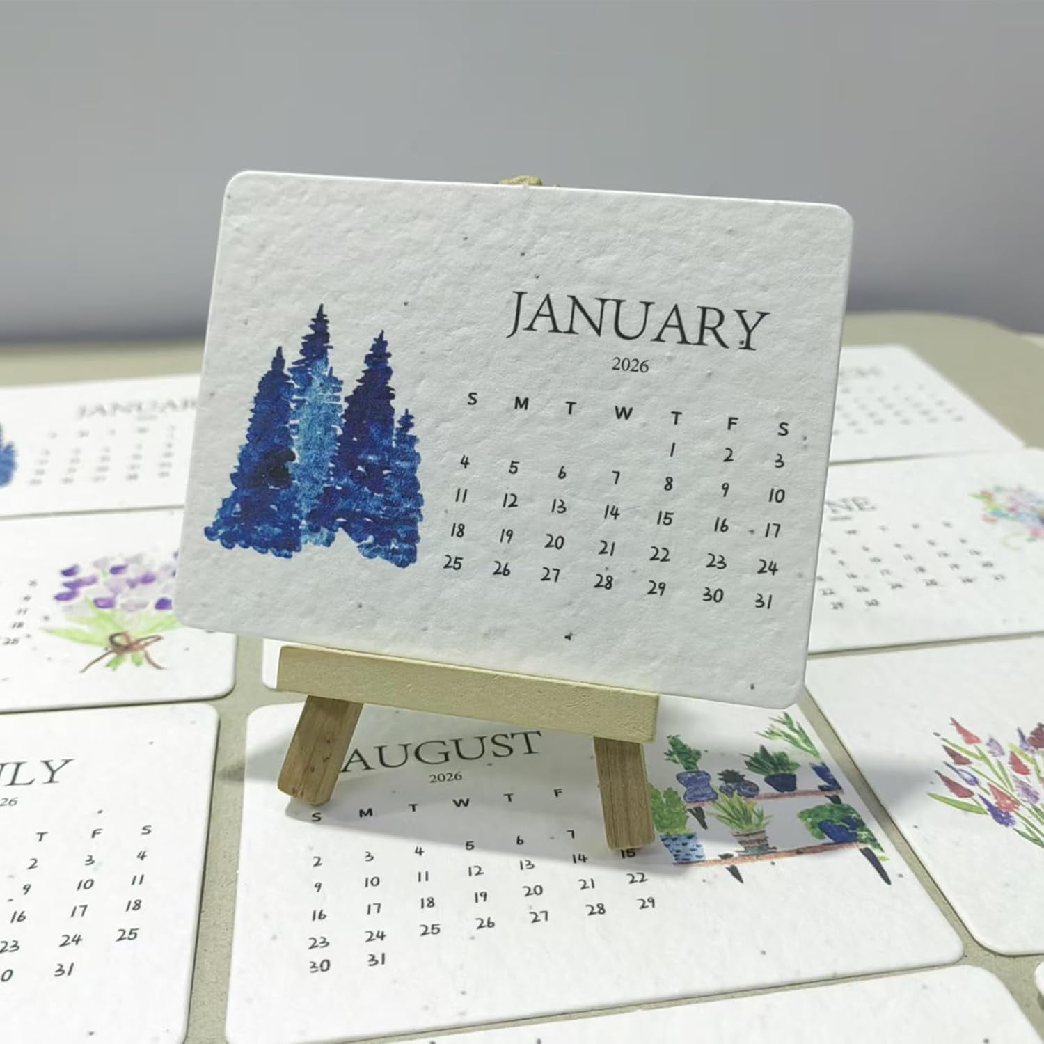 2026 New Eco-Friendly Plantable Love Seed Calendar, 12 Months ...