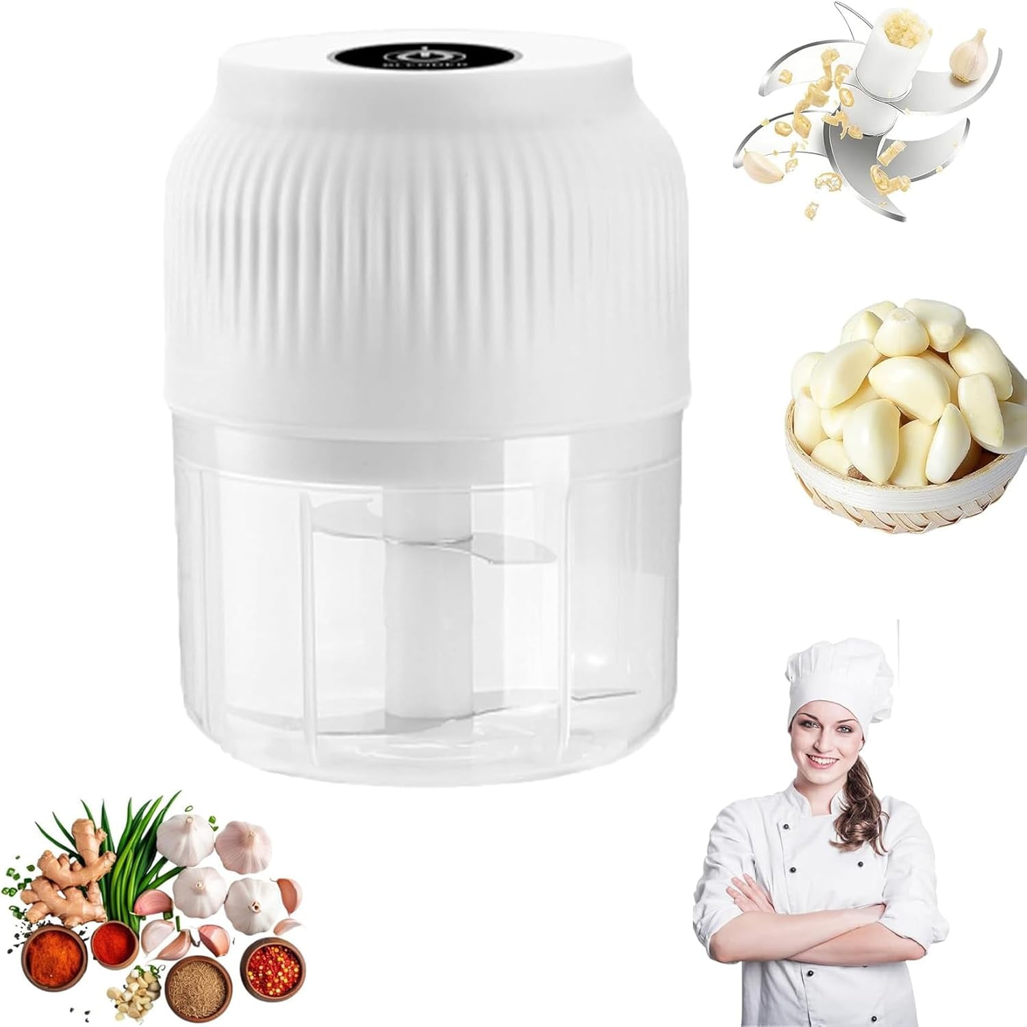 2026 New Electric Garlic Chopper, Mini Portable Veggie Chopper ...