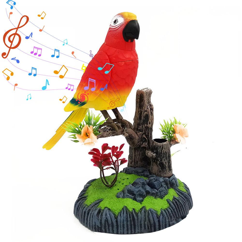 2026 New Electric Voice-Activated Chirping Bird Interactive Decor ...