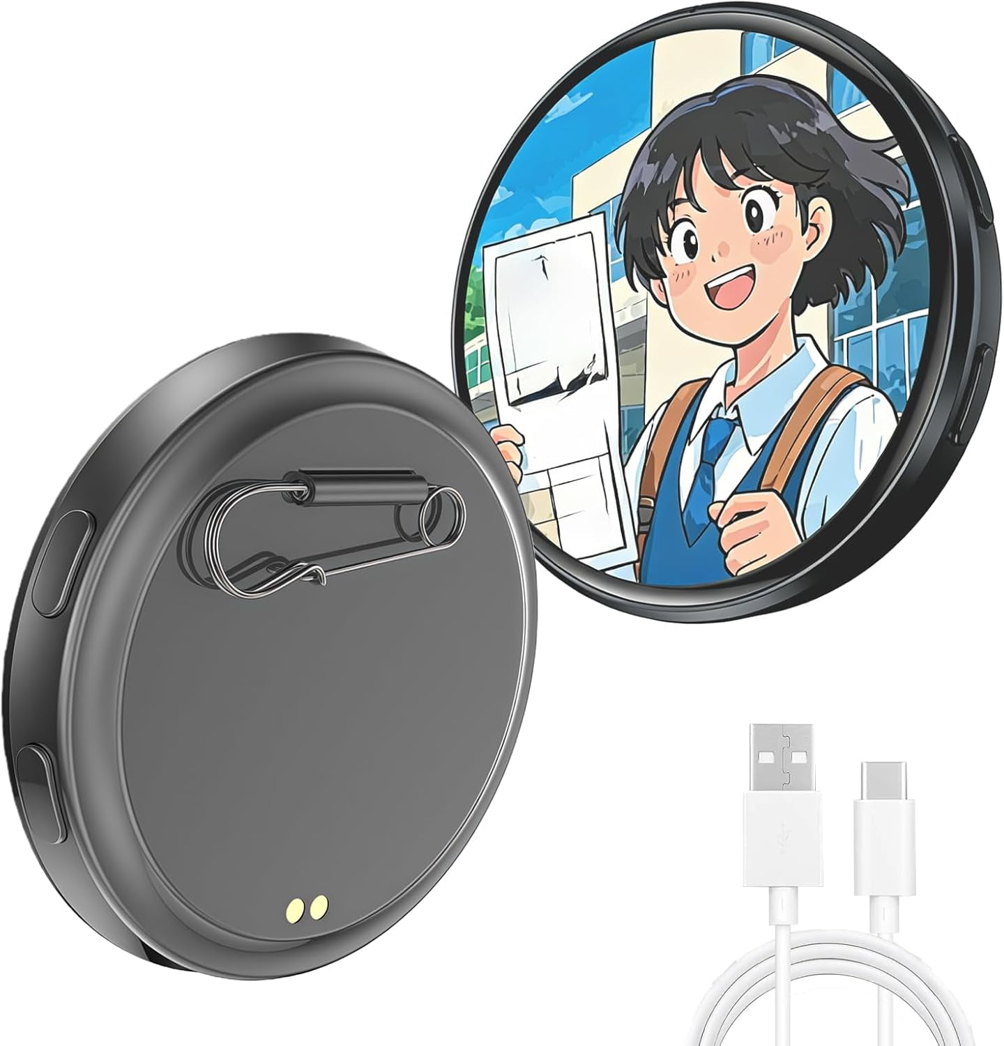 2026 New Electronic Badge Digital Display Pin, with 1.8'' IPS Touch ...