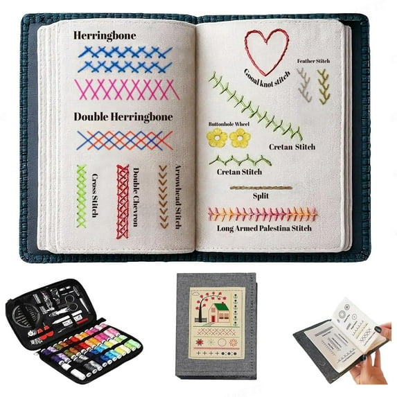 2026 New Embroidery Book Kit Embroidery Books with Patterns Include ...