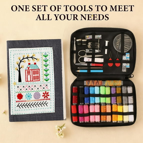 2026 New Embroidery Stitch Book Kit 2pcs for Diy Craft Lovers, Portable ...