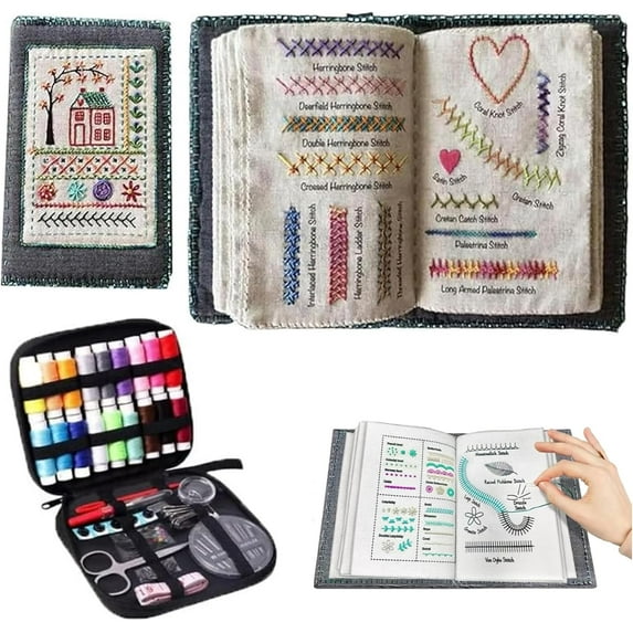 2026 New Embroidery Stitch Book Kit, DIY Stitch Book Embroidery, Comes ...