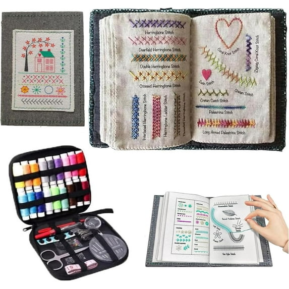 2026 New Embroidery Stitch Book Kit, DIY Stitch Book Embroidery, Comes ...
