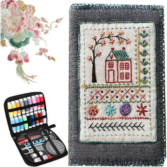 2026 New Embroidery Stitch Book Kit, Portable All-in-One Embroidery ...