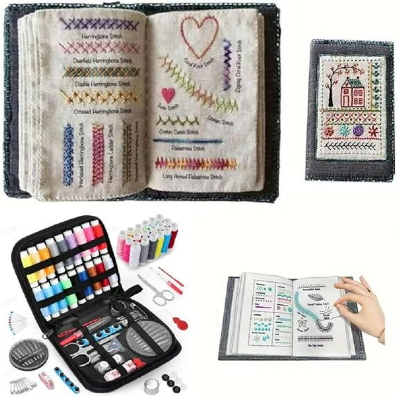 2026 New Embroidery Stitch Book Kit,Portable All Scenario Embroidery ...