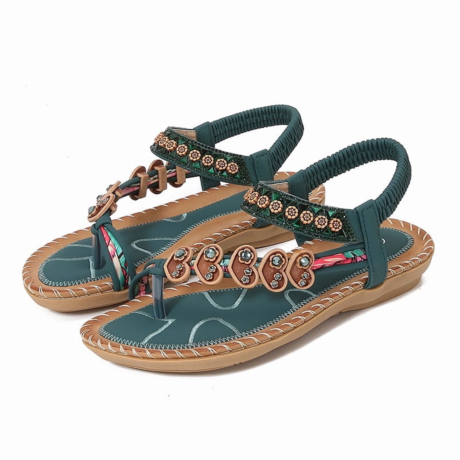 2026 New European and American Style Women's Boho Rhinestone & Beaded T ...