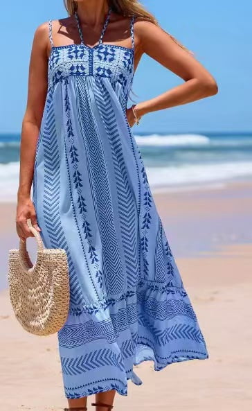 2026 New European and American Style Women's Boho Geometric Print ...