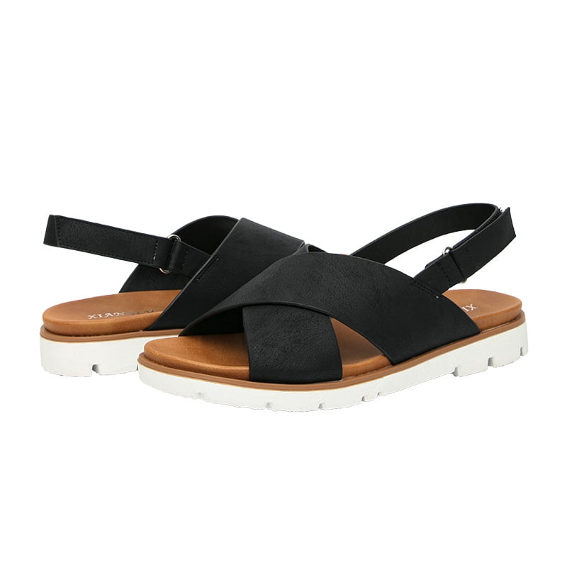 2026 New European and American Style Women's Brown Crisscross Platform ...