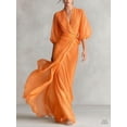 2026 New European and American Style Women's Ivory Wrap Maxi Dress ...