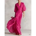 2026 New European and American Style Women's Ivory Wrap Maxi Dress ...