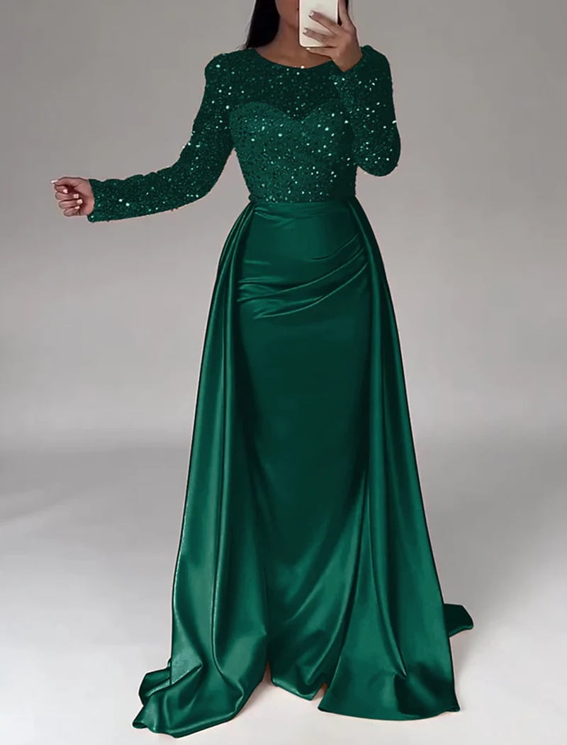 2026 New European and American Style Women's Long Sleeve Sequins Bodice ...