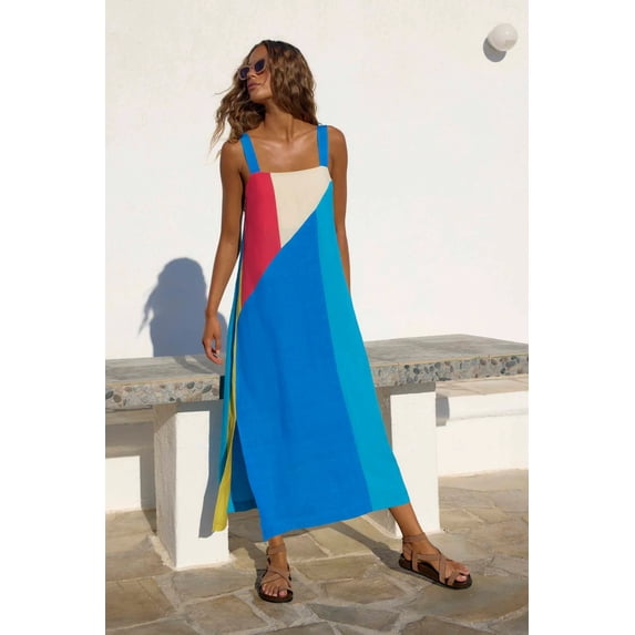 2026 New European and American Style Women's Navy and White Vertical ...