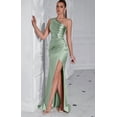 2026 New European and American Style Women's Olive Green Satin One ...