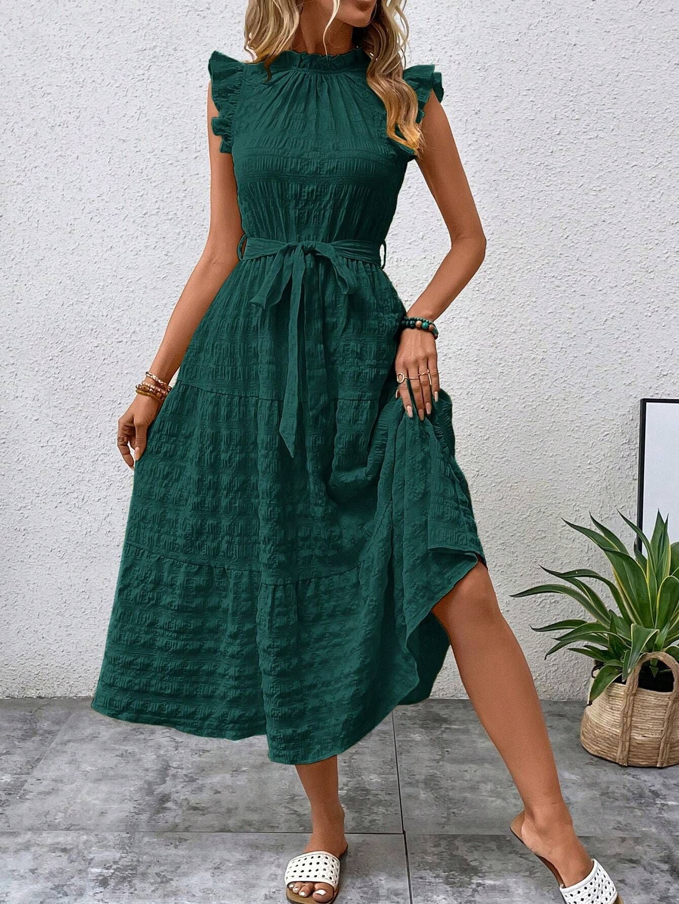 2026 New European and American Style Women's Purple Ruffled Mock Neck ...