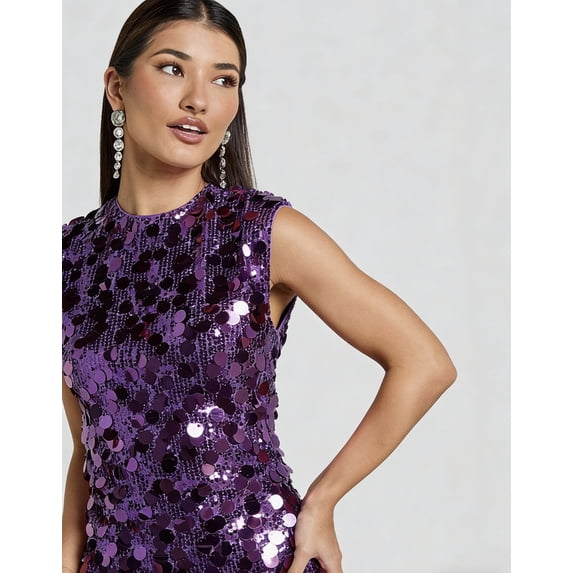 2026 New European and American Style Women's Silver Sequin Disc ...