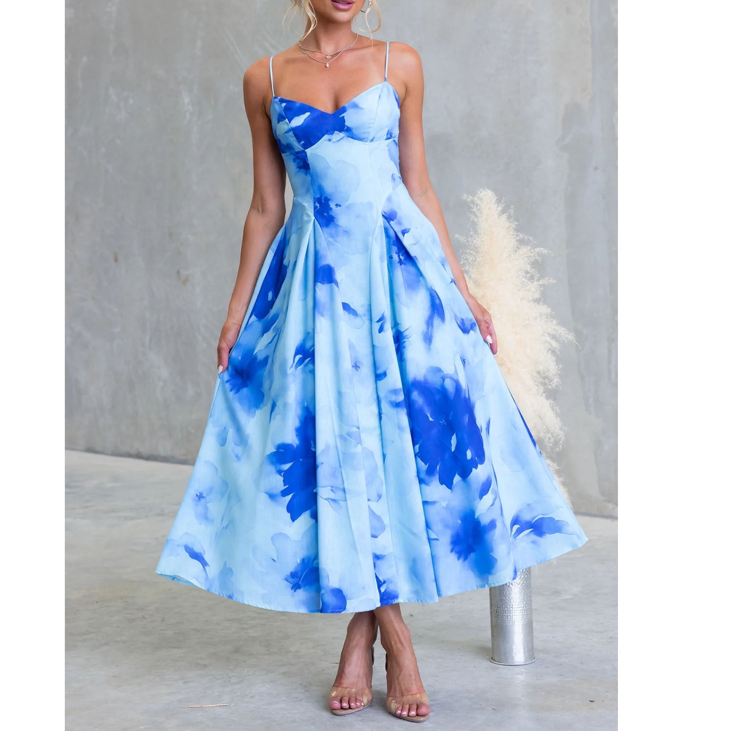 2026 New European and American Style Women's White Base Pink Watercolor ...