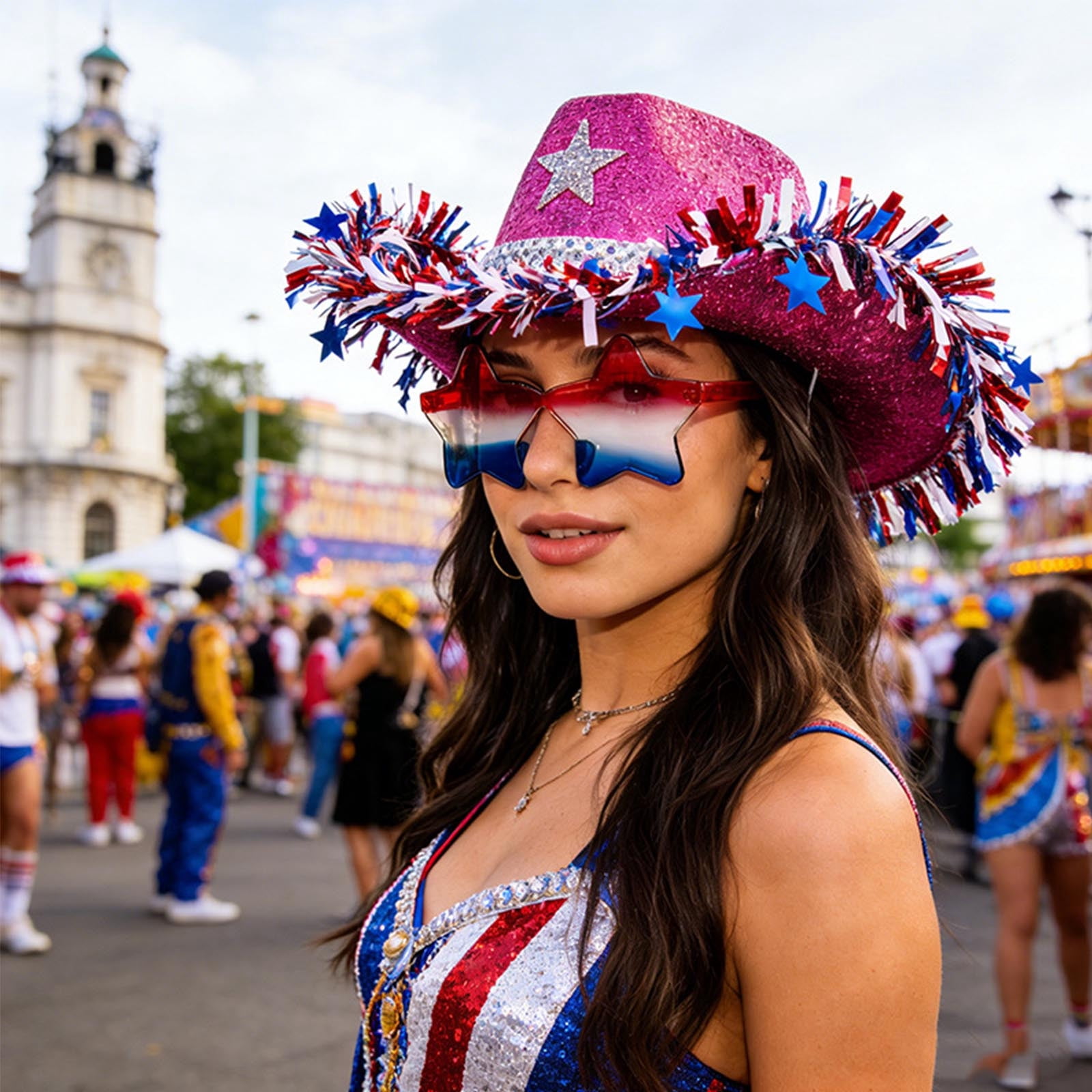 2026 New Event & Party Supplies Independence Day Denim Hat With Red ...