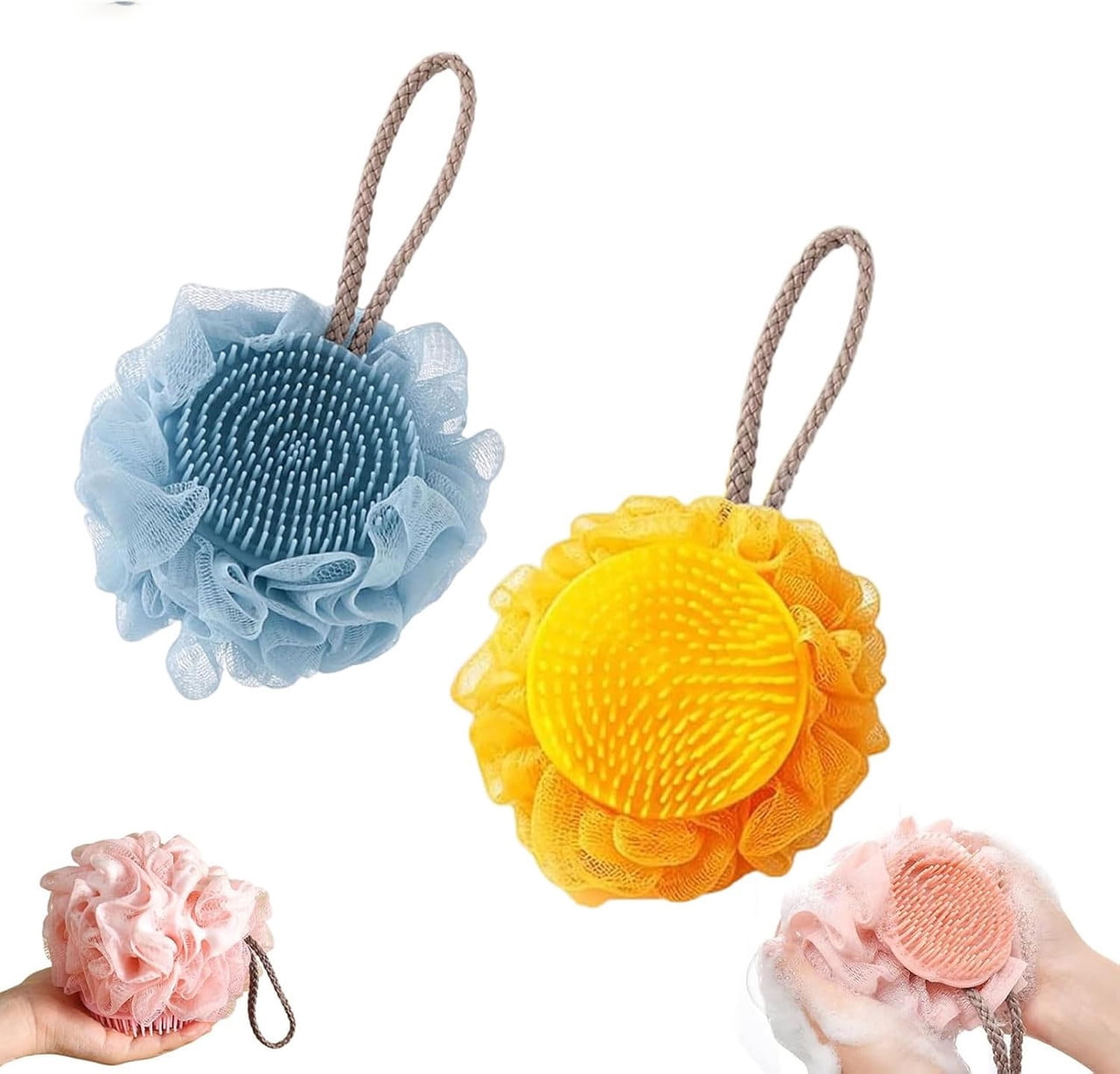 2026 New Exfoliating Bath Cleaning Brush for Shower, 4 Pack Super Soft ...
