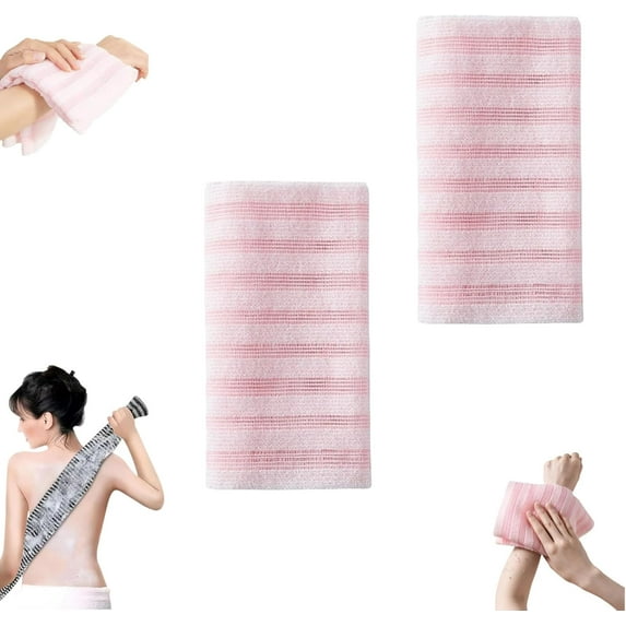 2026 New Exfoliating Shower Towel, Premium Scrub Wash Back Bath Cloth ...