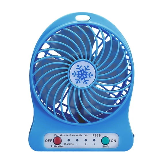 2026 New Fans Portable Small Desk Fan, Mute Snowflake Fan With LED ...