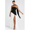 2026 New Fashion Women's Black White Color Block Halter Sash Strapless ...
