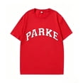 2026 New Fashion Women's Navy Blue Oversized PARKE Letter T-Shirt ...