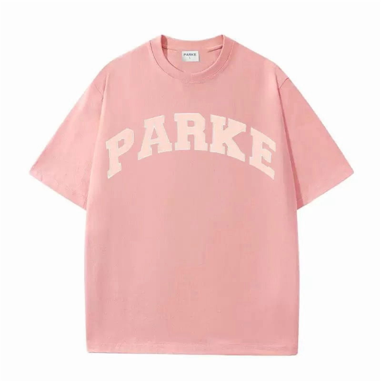 2026 New Fashion Women's Navy Blue Oversized PARKE Letter T-Shirt ...