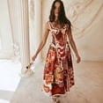 2026 New Fashionable and Sexy Women's Vintage Floral Paisley Print Midi ...