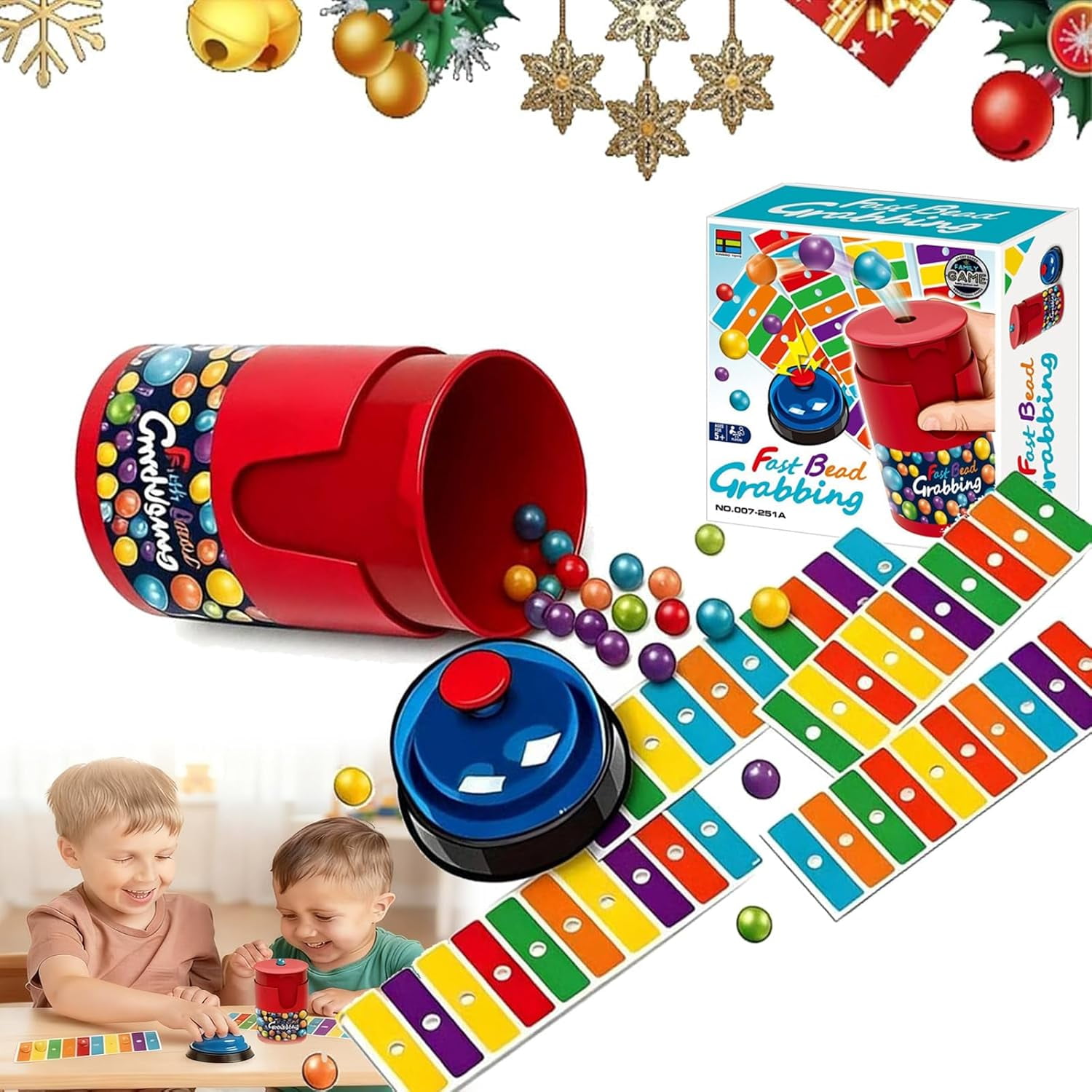 2026 New Fast Bead Grabbing Game, Match Color Bingo Game Set, Color ...