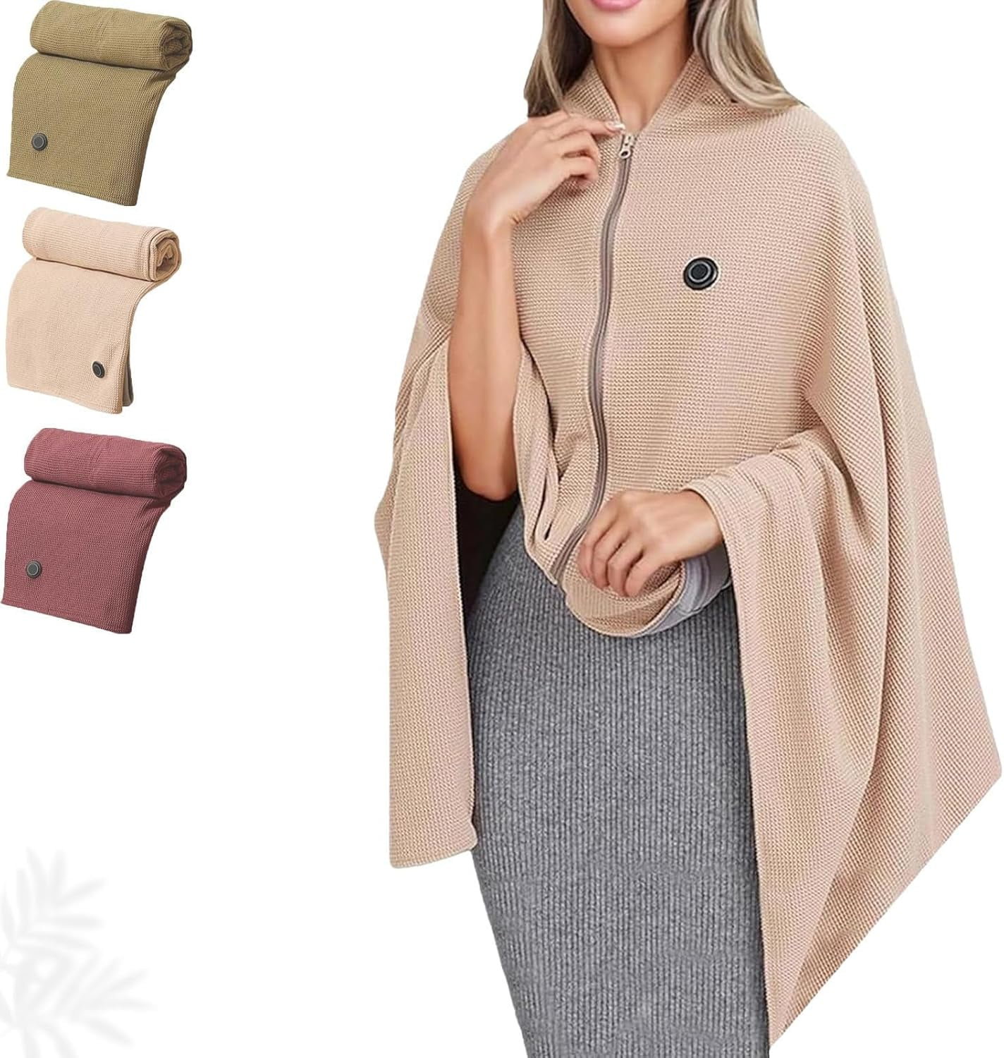 2026 New Favorite Portable Heated Shawl Electric Heated Blanket ...