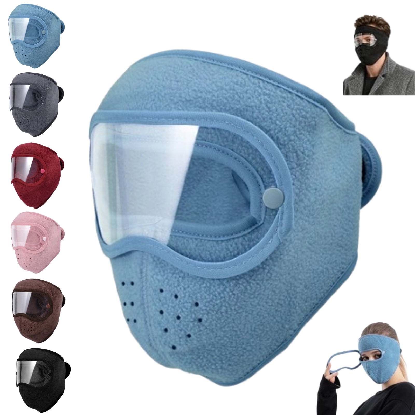 2026 New Fleece Thermal Mask with Removable Goggles - 3 in 1 Thermal ...