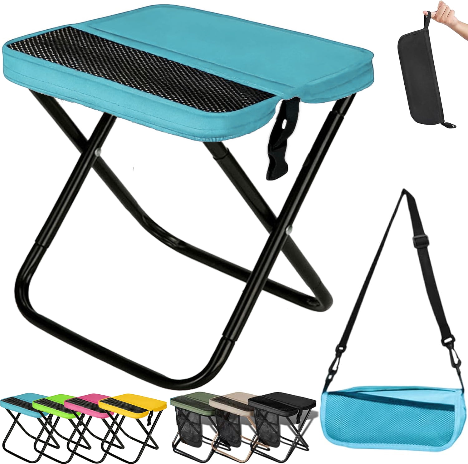 2026 New Foldable Backpack Stool, Ultralight Compact Foldable Sling Bag ...