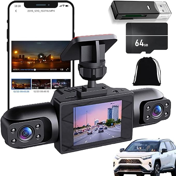 2026 New Four-Record Monitoring Driving Recorder, 360° Full View Car 4 ...