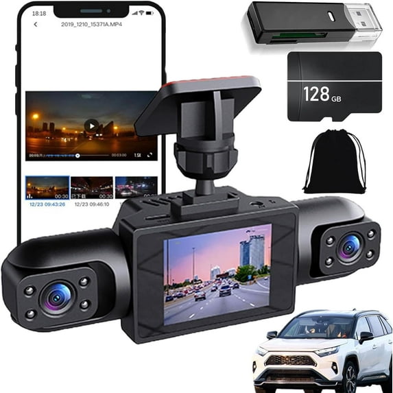 2026 New Four-Record Monitoring Driving Recorder, 360° Full View Car 4 ...