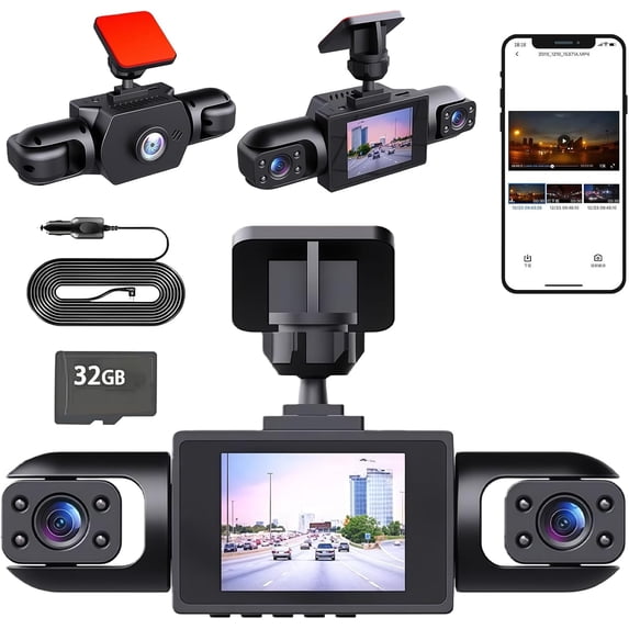 2026 New Full View Car Dashcam System, 360° 4 Channel Dash Cam with ...