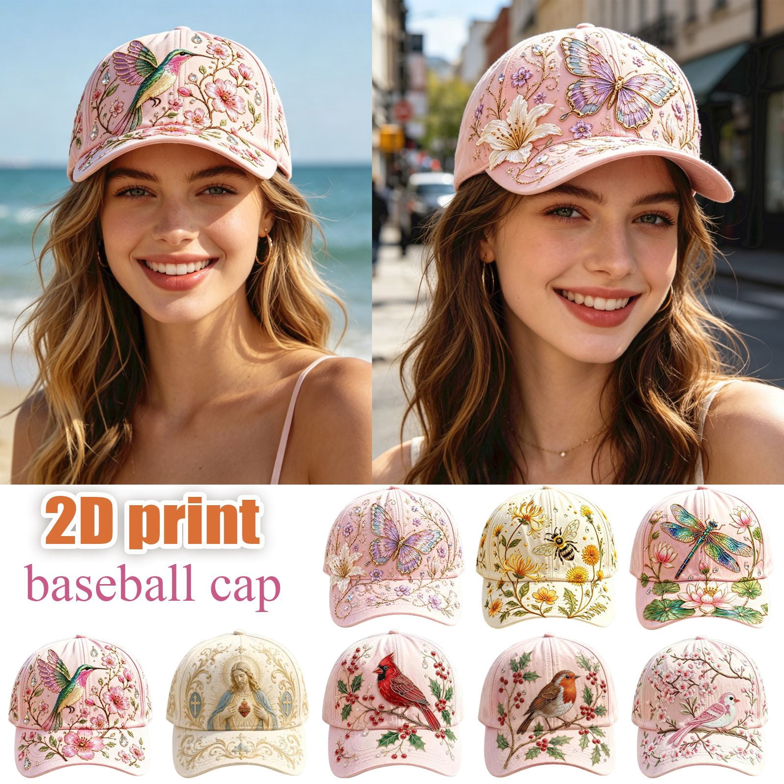 2026 New Garden Morning Baseball Cap, Adjustable Canvas Hummingbird ...