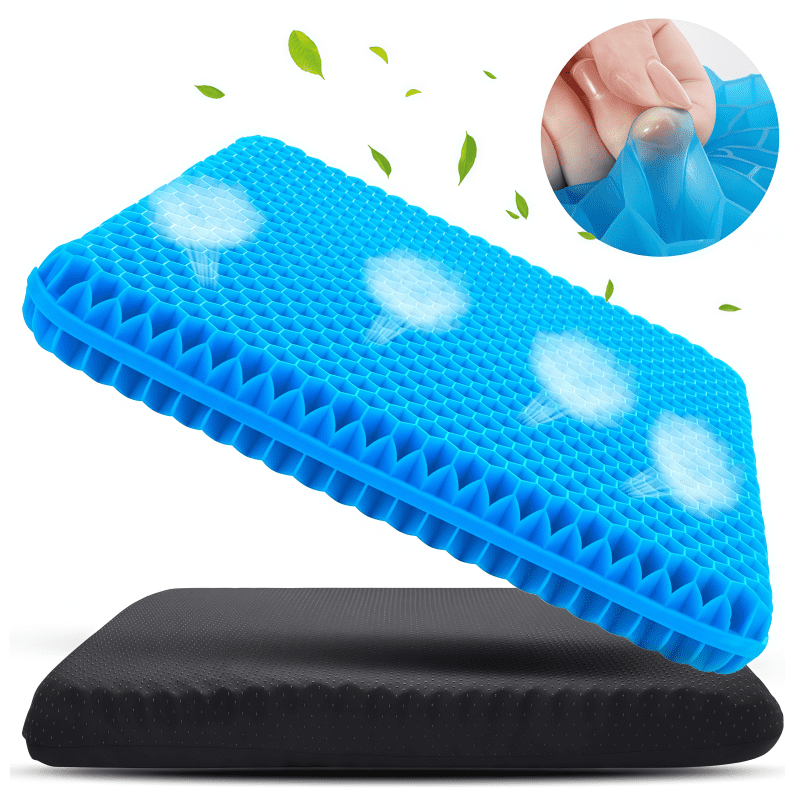 2026 New Gel Seat Cushion for Long Sitting - 16.5" x 14.5" x 2.4" Gel ...
