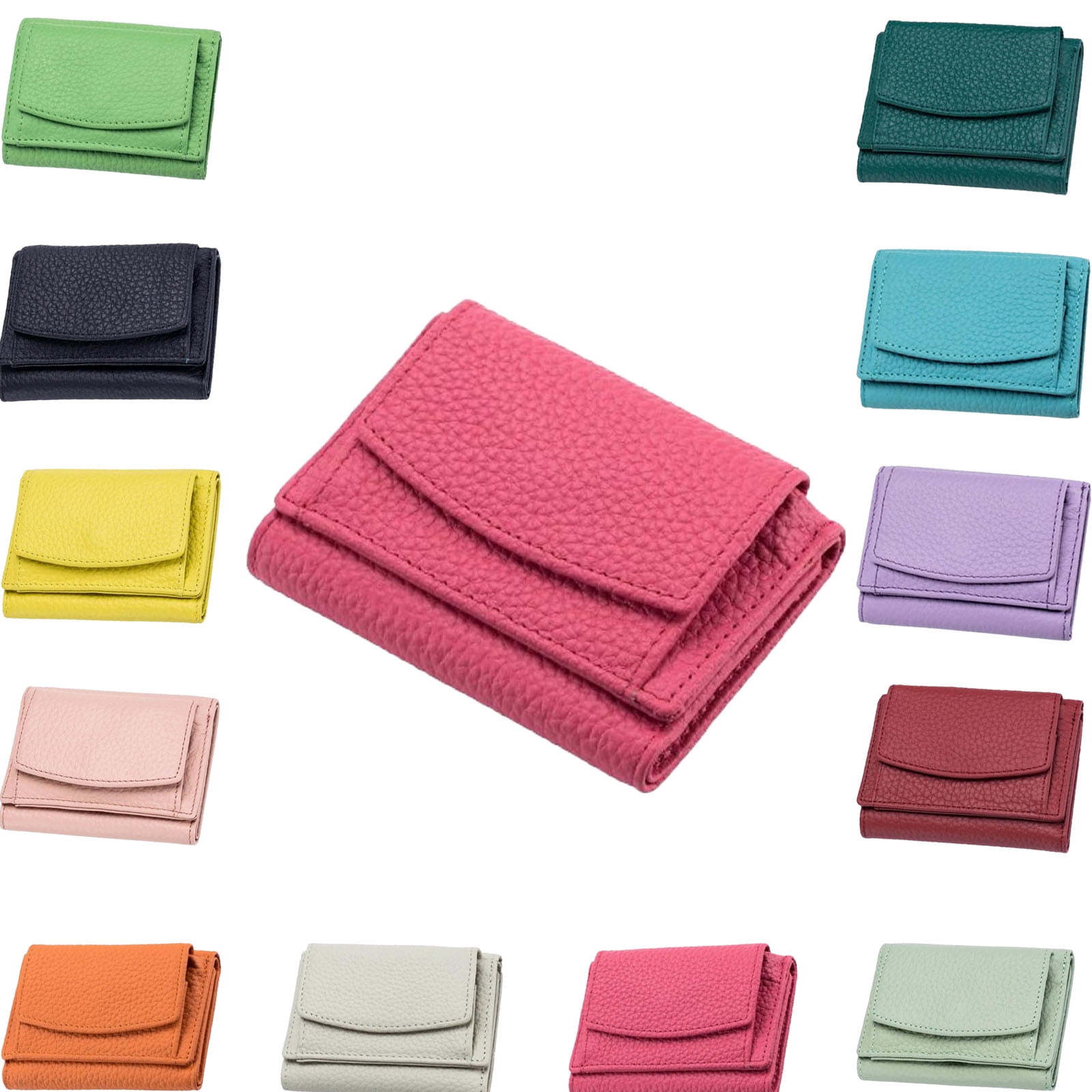 2026 New Genuine Leather Rfid Blocking Card Holder Organizer Pocket ...