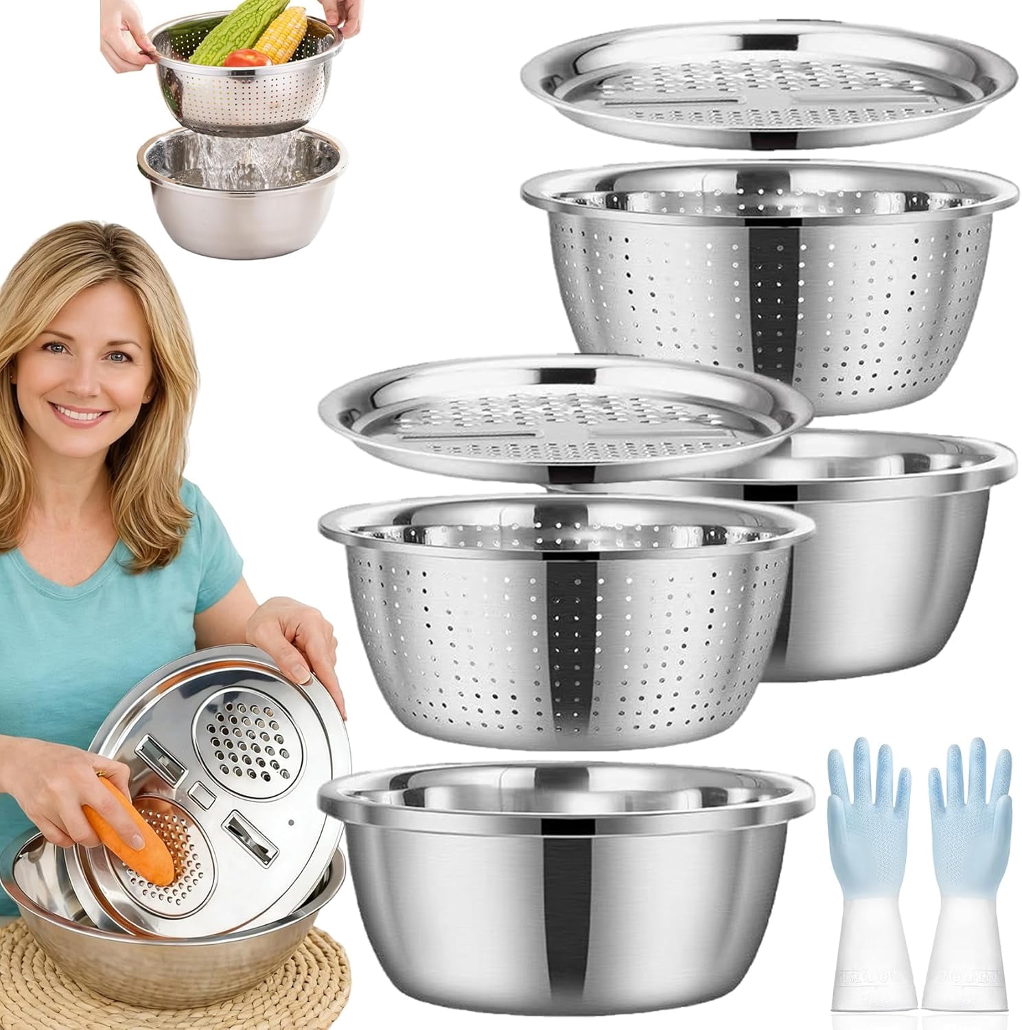 2026 New Germany Multifunctional Stainless Steel Basin, 5 in 1 ...