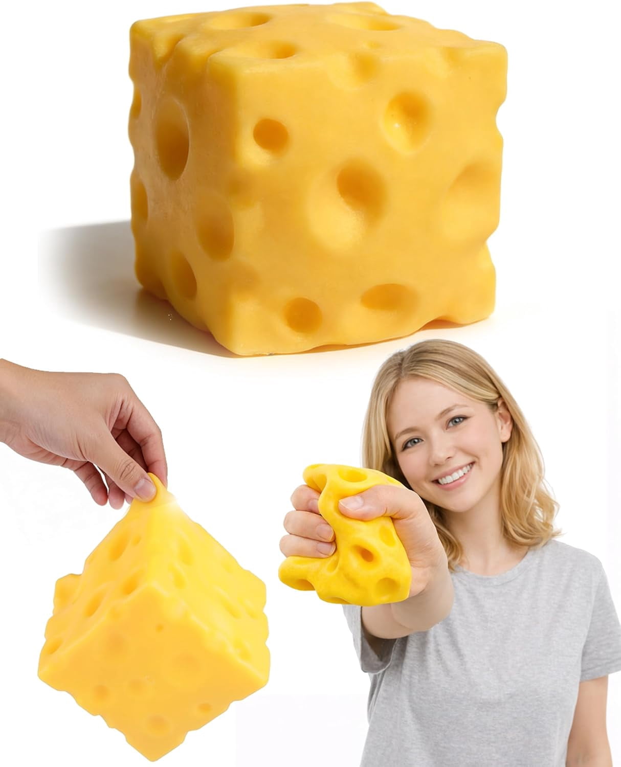 2026 New Giant Squishy Cheese Block, Big Cheese Squishy, Jumbo Squeeze ...