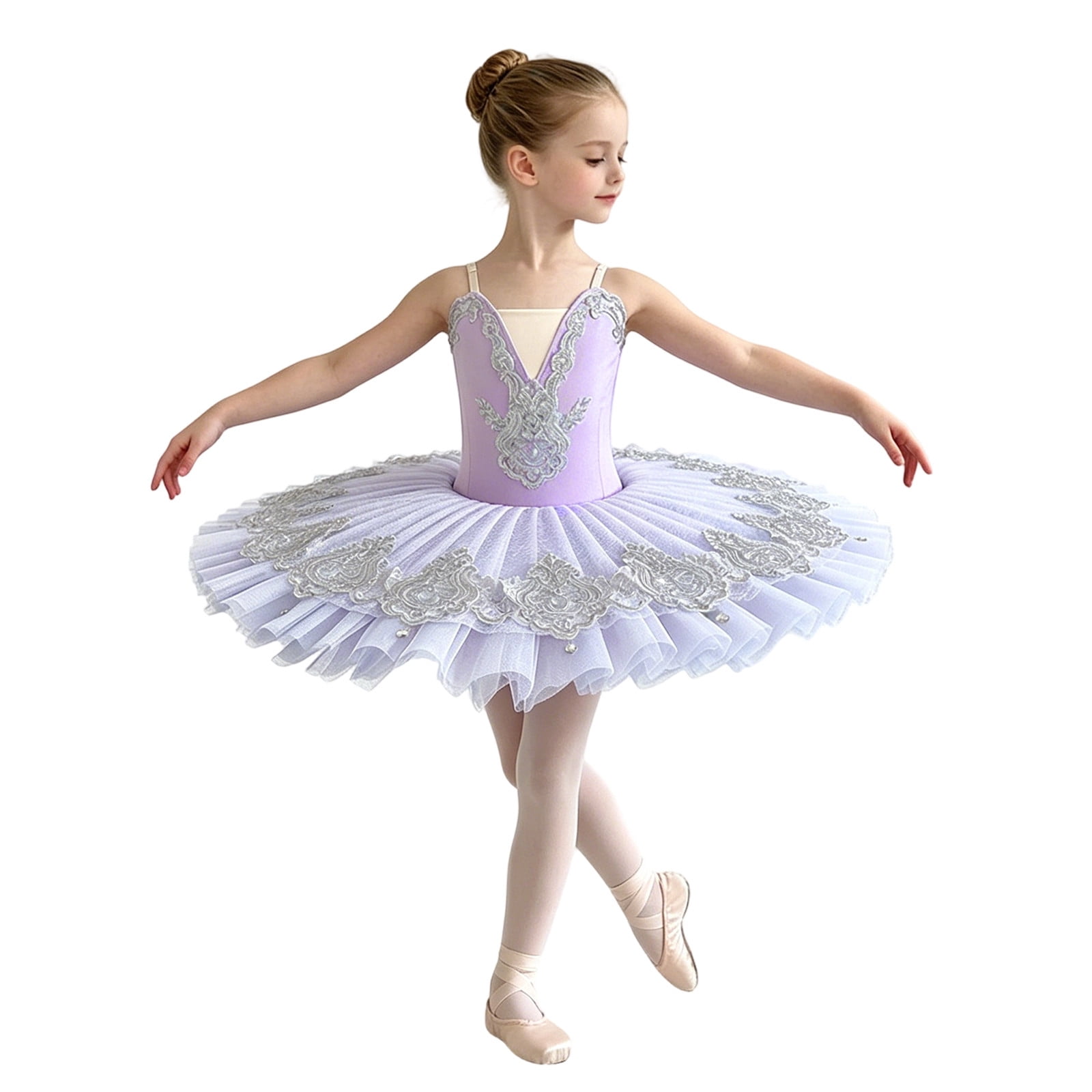 2026 New Girls Ballerina Clothes Dance Pancake Platter Tutu Sleeveless ...