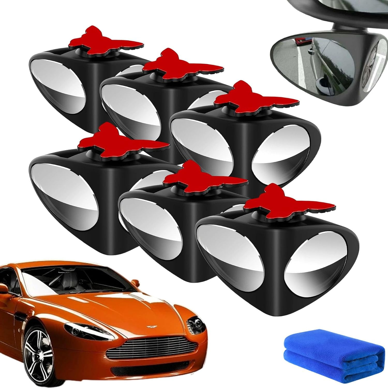 2026 New HD Car Blind Spot Elimination Mirror - 360° Rotatable, Rain ...