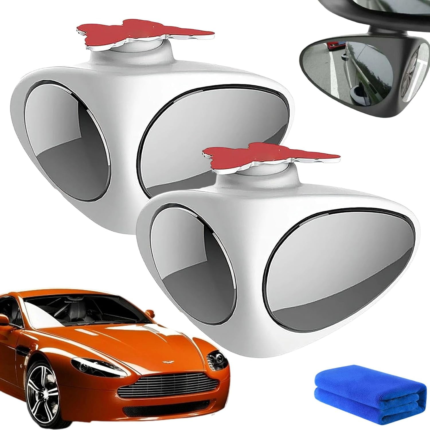 2026 New HD Car Blind Spot Elimination Mirror - 360° Rotatable, Rain ...