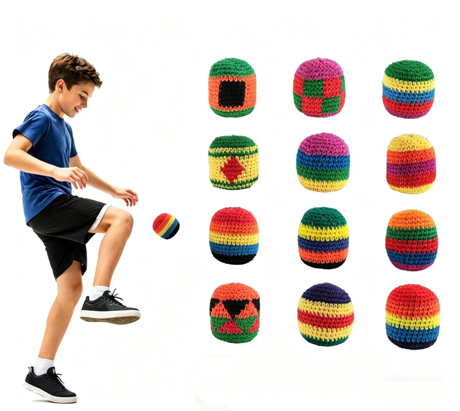 2026 New Hacky Footbag Balls, Handmade Sack, Kick Footbag Sack, Women ...
