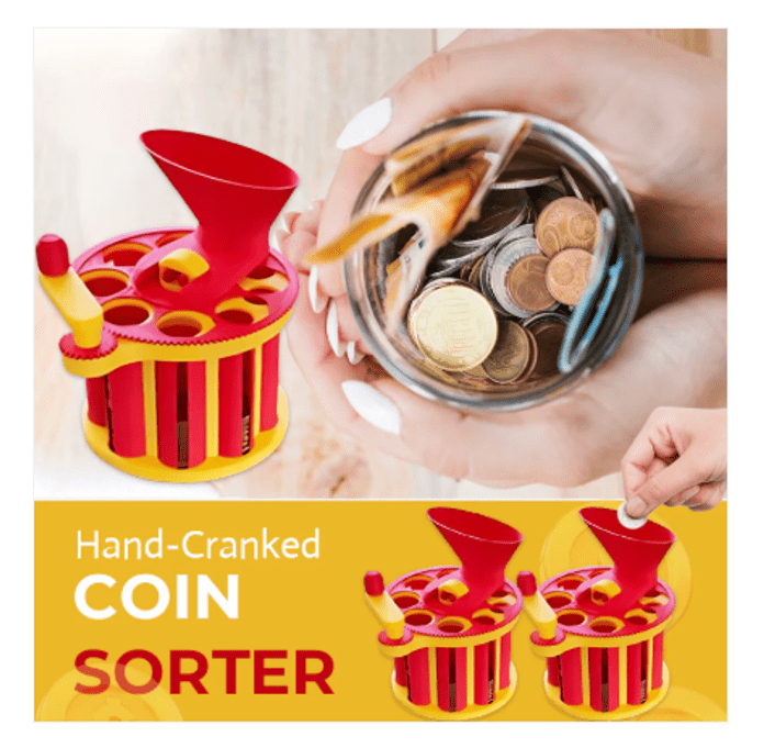 2026 New Hand-cranked Coin Sorter, 3D Printed Coin Sorting and ...