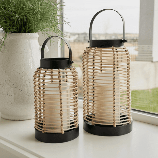 2026 New Handcrafted Rattan Lanterns, Boho Farmhouse Style Home ...