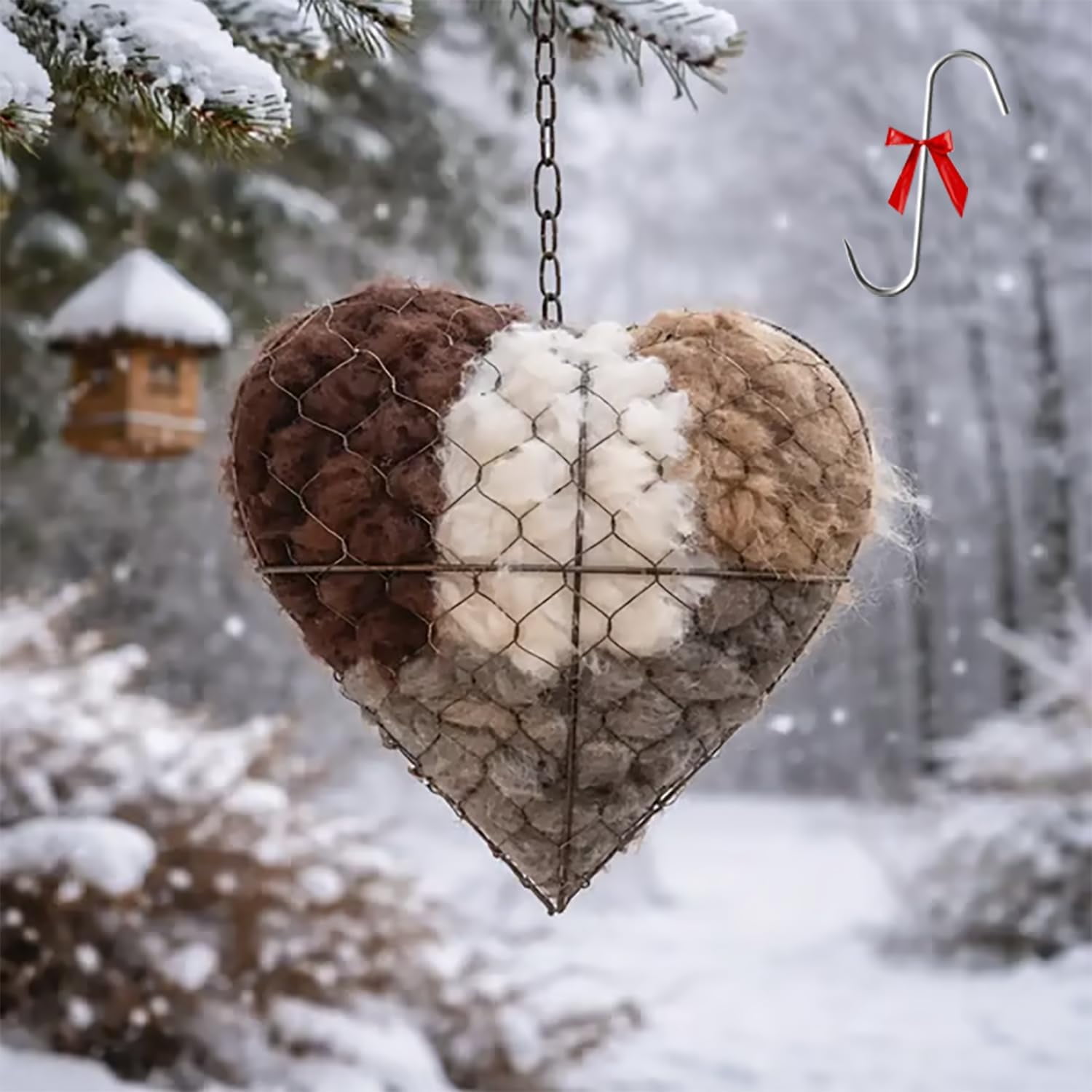 2026 New Handmade Alpaca Fiber Bird Nesting Heart, Bird Nesting ...