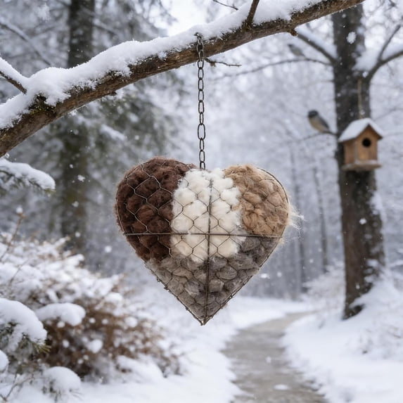 2026 New Handmade Fiber Bird Nesting Heart, 2PC Birds Nests Material ...