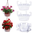 2026 New Hanging Basket Saucer with Hooks, Clear Hanging Basket Water ...